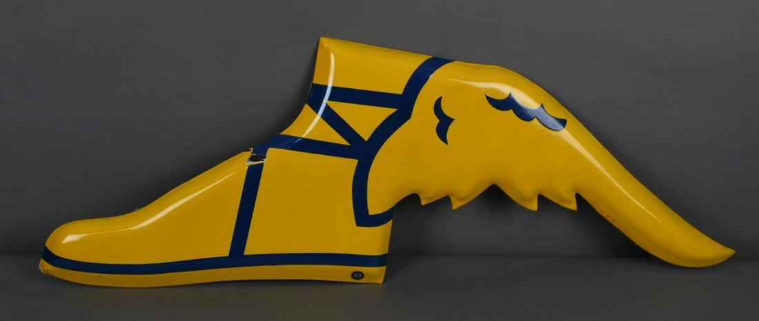 (goodyear) Winged Foot Logo Porcelain Sign (tac)
