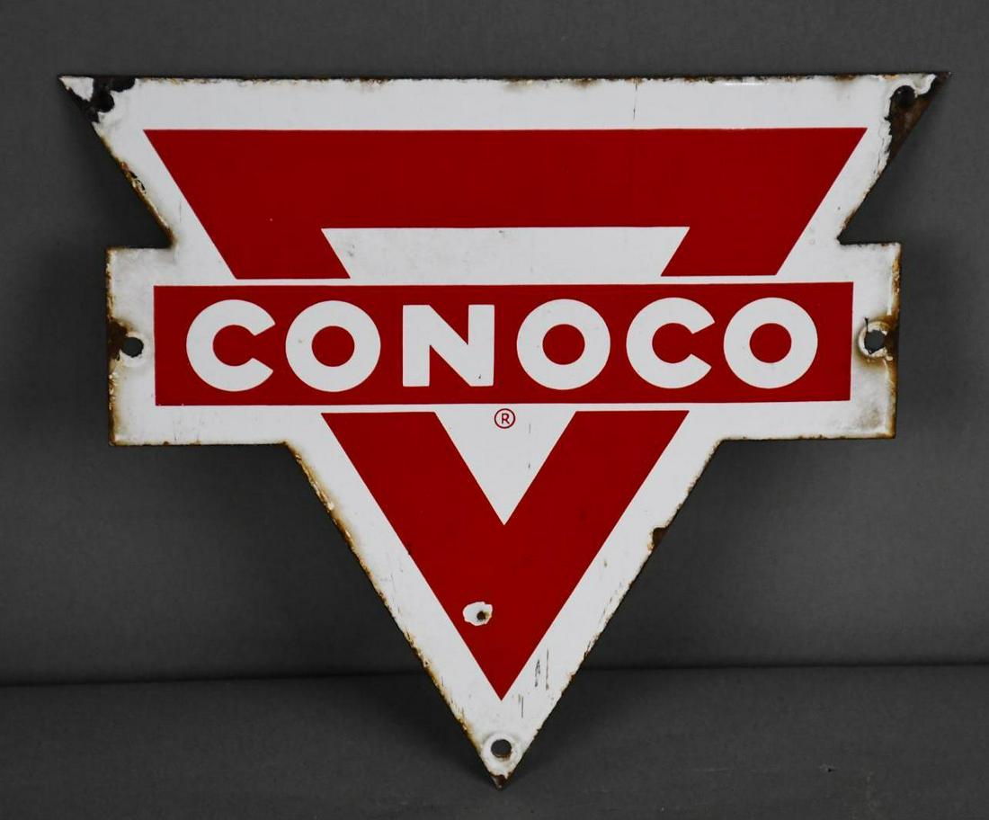 Conoco (motor Oil) Porcelain Rack Sign Auction