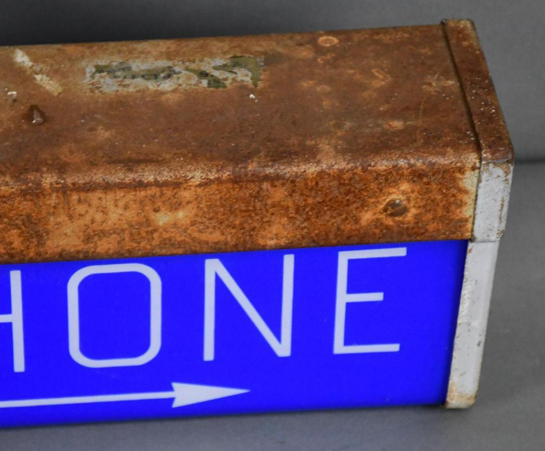 Telephone W/ Arrow Lighted Sign Auction