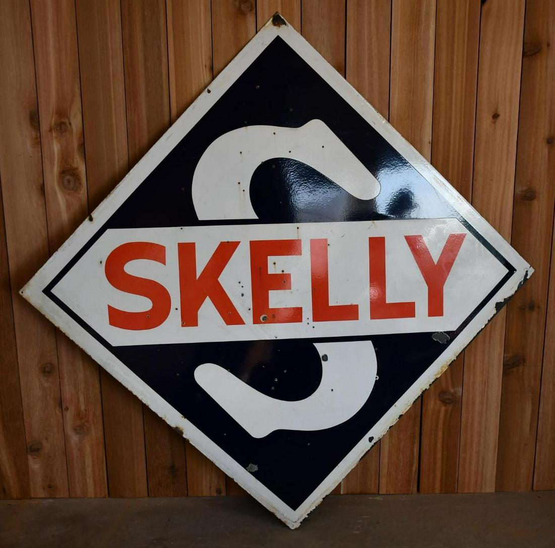 Skelly Porcelain Sign Auction