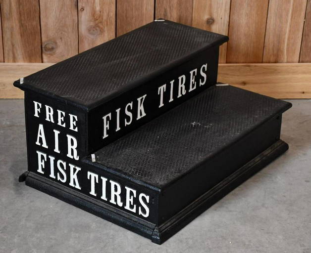 Fisk Tires Free Air Cast Iron Steps (restored)