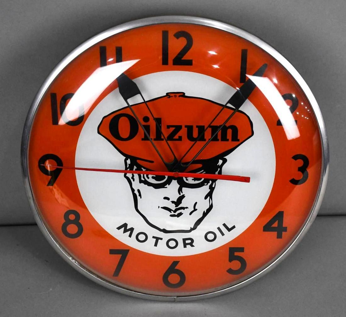 Oilzum Motor Oil Telechron Clock W/logo Auction