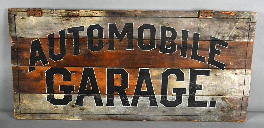 Automobile Garage Wood Sign Auction