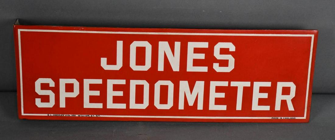 Jones Speedometer Porcelain Flange Sign (tac) Auction