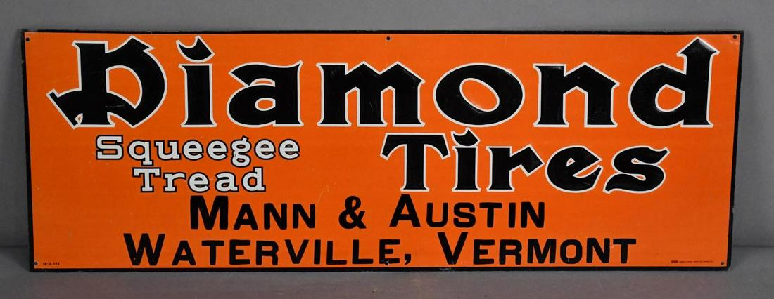 Diamond Tires "squeegee Tread" Metal Sign (tac) Auction