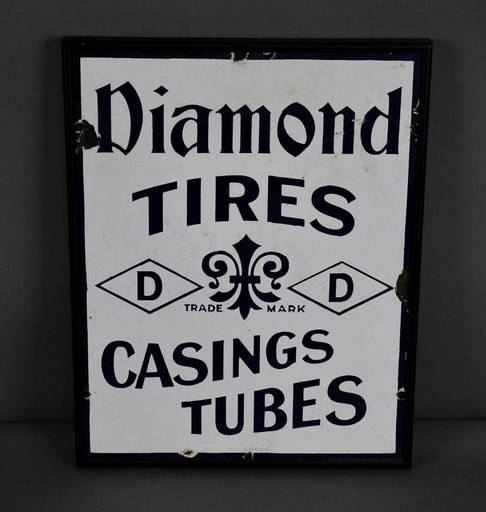 Diamond Tires Casings Tubes Porcelain Flange Sign