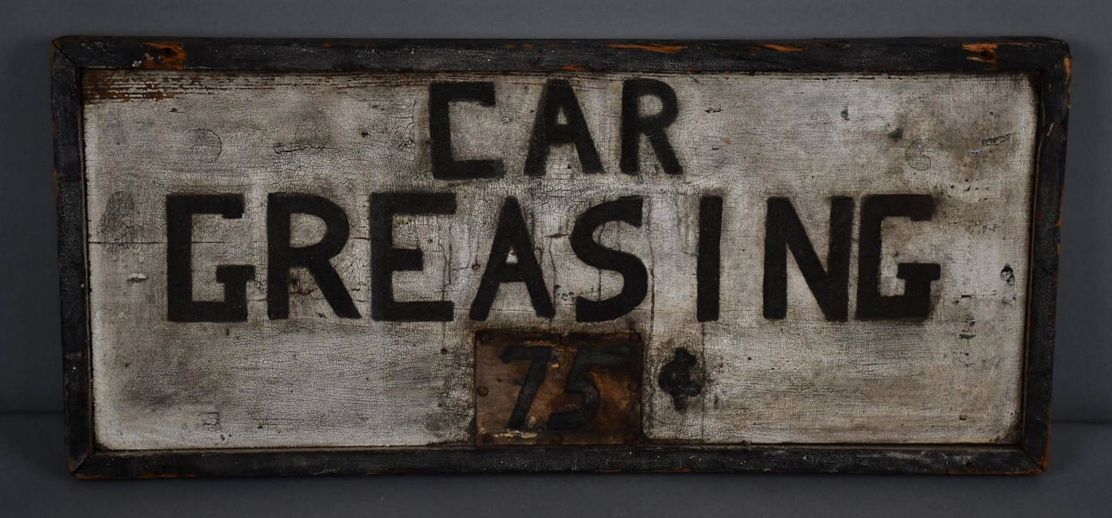Car Greasing Smaltz Lettered Wood Sign (tac) Auction