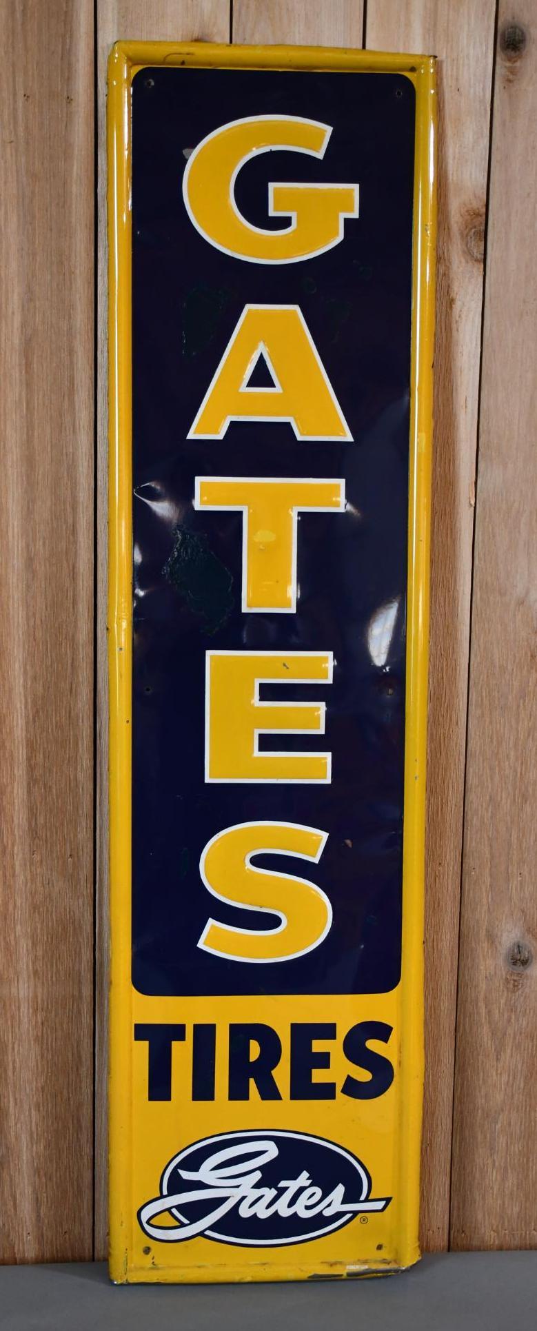 Gates Tires W/logo Metal Sign (tac) Auction