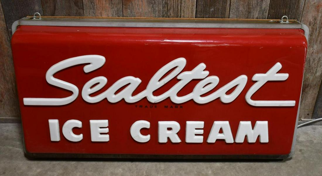Sealtest Ice Cream Plastic Lighted Sign