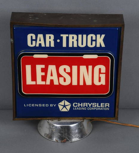 Chrysler Car Truck Leasing Plastic Lighted Counter Top Sign (tac)