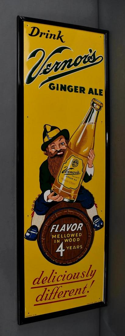 Drink Vernor's Ginger Ale W/logo Metal Sign (tac) Auction