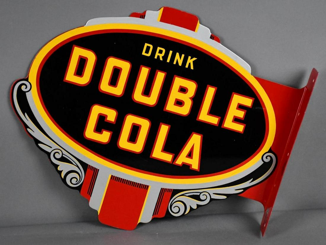 Drink Double Cola Metal Flange Sign (tac) Auction