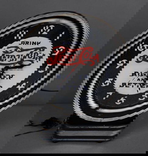 Drink Pepsi:cola Bigger And Better Neon Clock