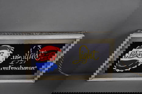 Pepsi One-way Bottles Plastic Lighted Sign Auction