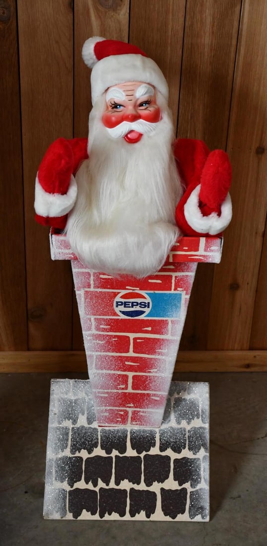 Pepsi Santa Claus Going Down The Chimney Auction