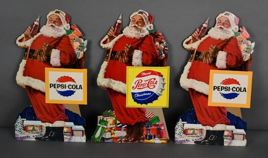 Norman Rockwell Pepsi Santa Claus Cardboard Stand-up Sign (tac) Auction