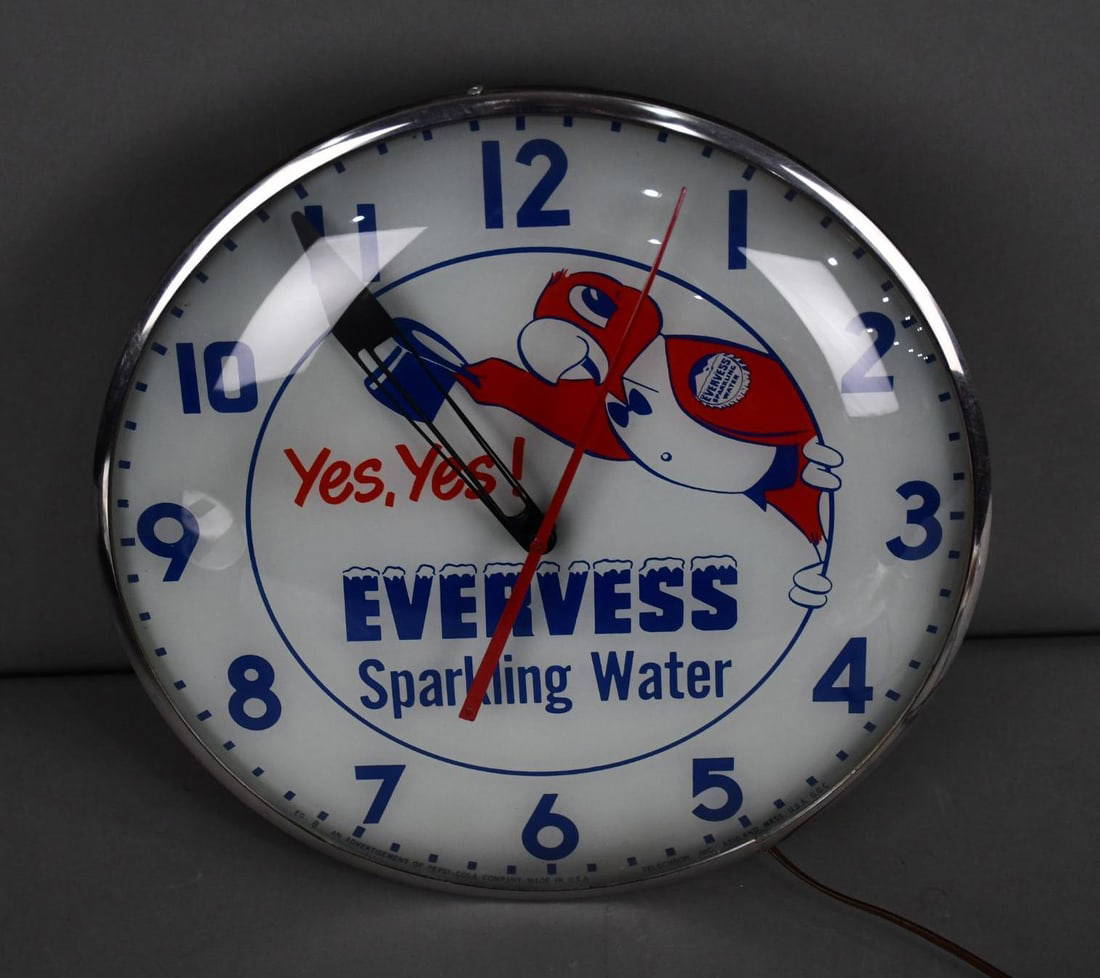 Evervess Sparkling Water Telechron Light Clock W/logo Auction