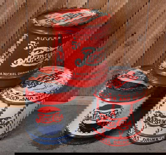 3 Different Pepsi Cola Metal Syrup Barrels