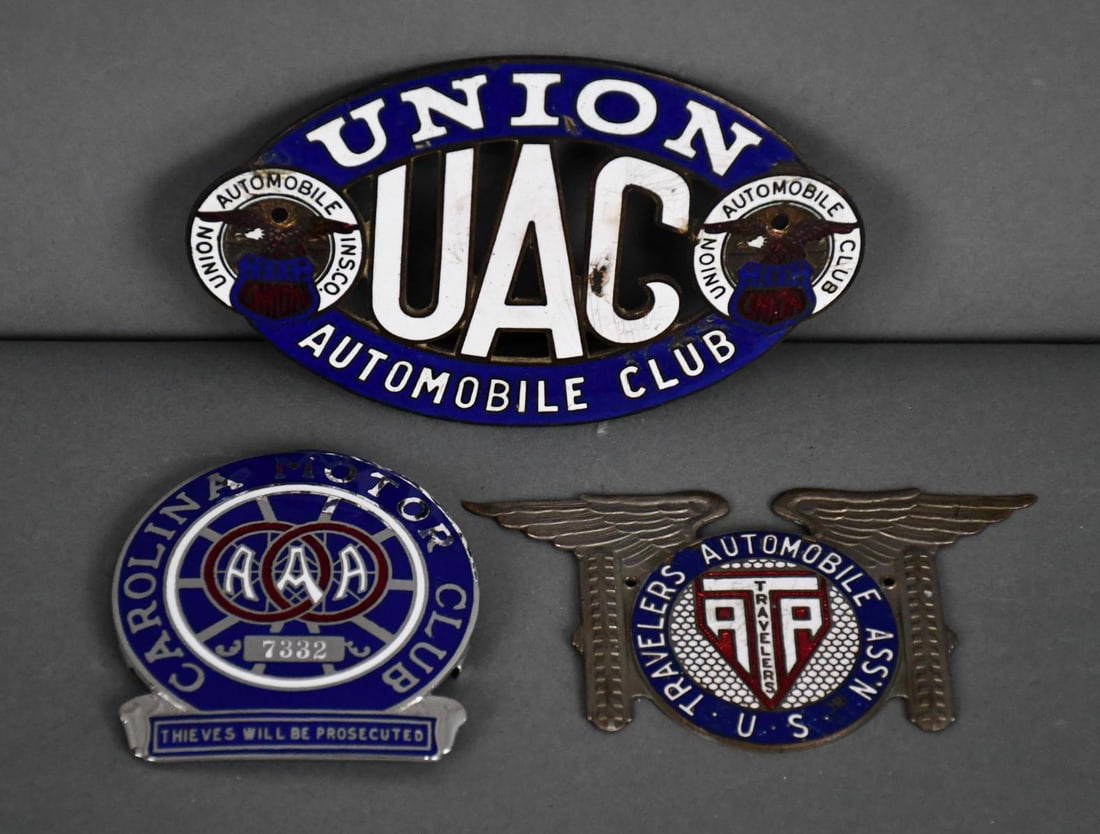 3-different Enameled Radiator Badges Auction
