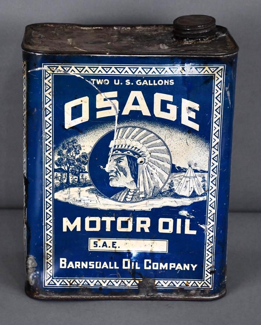 Osage Motor Oil Barnsdall Two-gallon Metal Can Auction