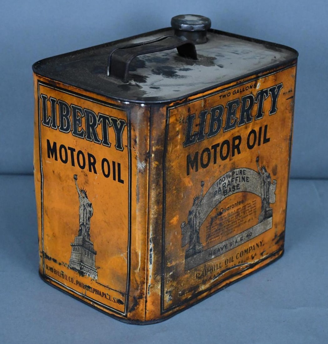 Liberty Motor Oil W/logo Two Gallon Metal Can