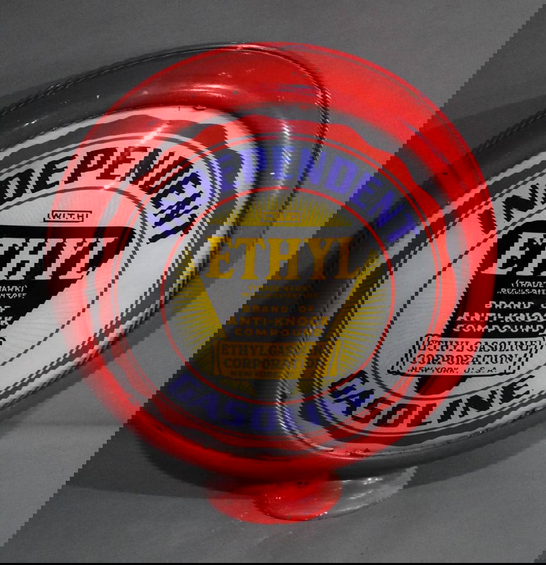 Independent Gasoline W/ethyl Logo 15" Single Globe Lens Auction