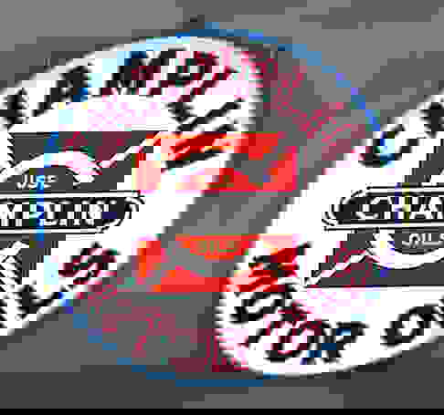 Champlin Motor Oils W/logo Porcelain Sign (tac) Auction