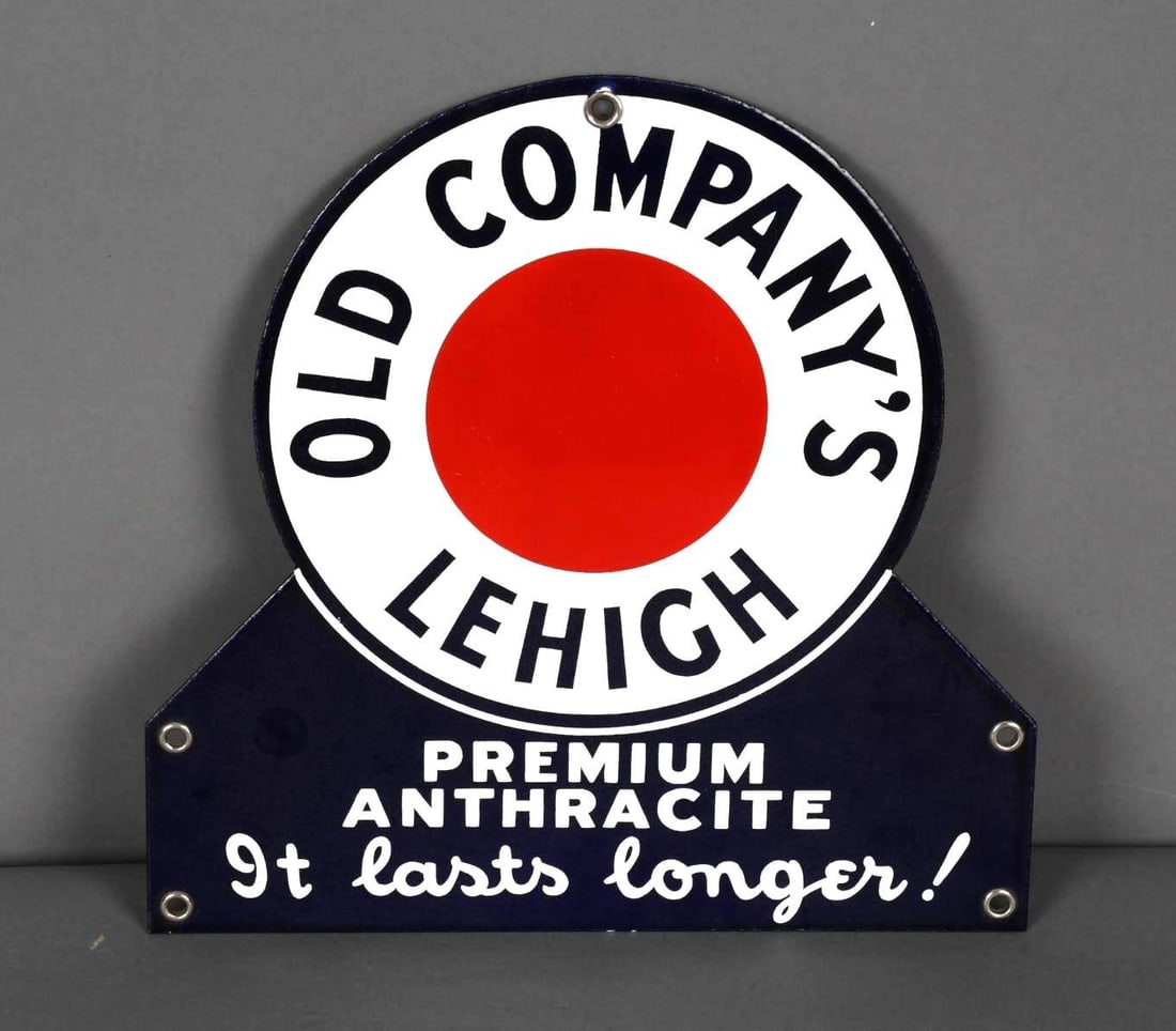 Lehigh Old Company's Premium Anthracite (coal) Porcelain Sign (tac) Auction