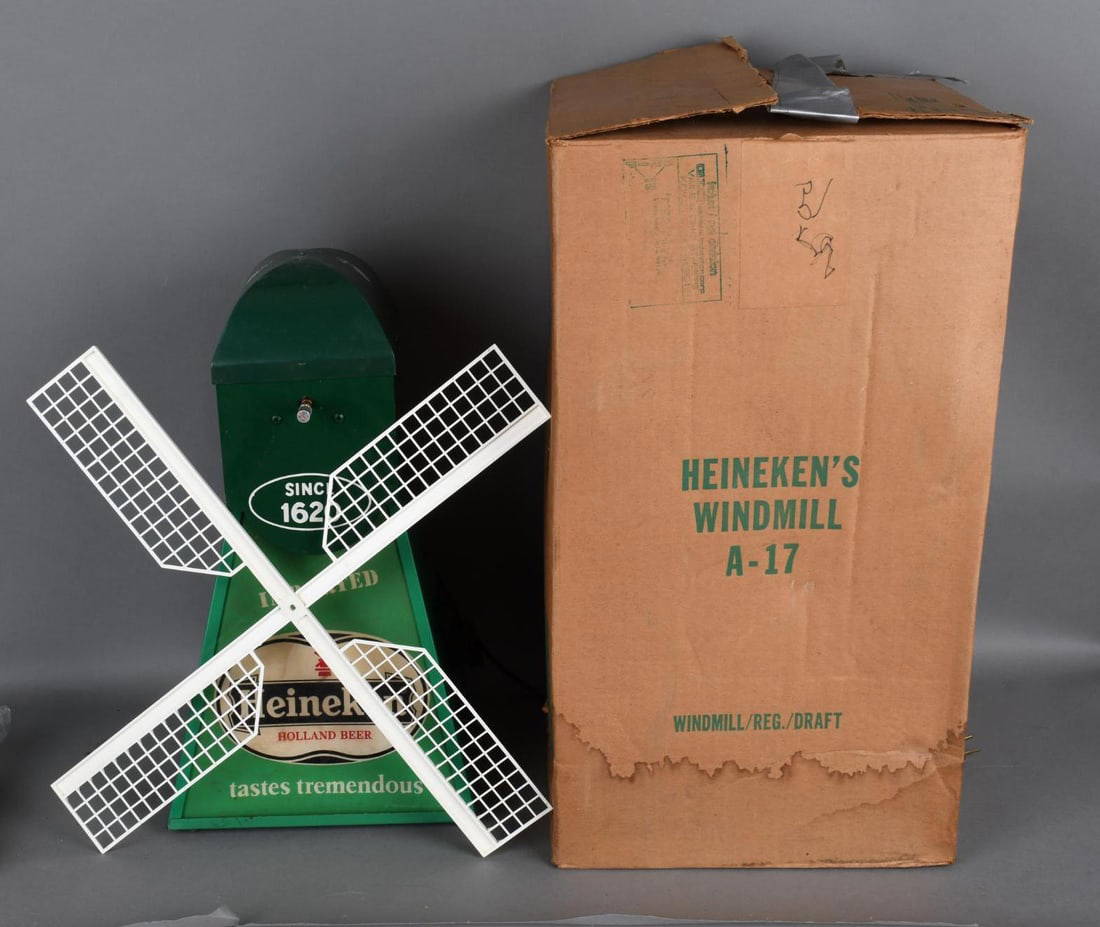 Heineken Holland Beer Windmill Lighted Sign Auction