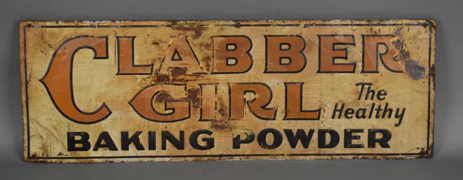 Clabber Girl Baking Power Metal Sign Auction