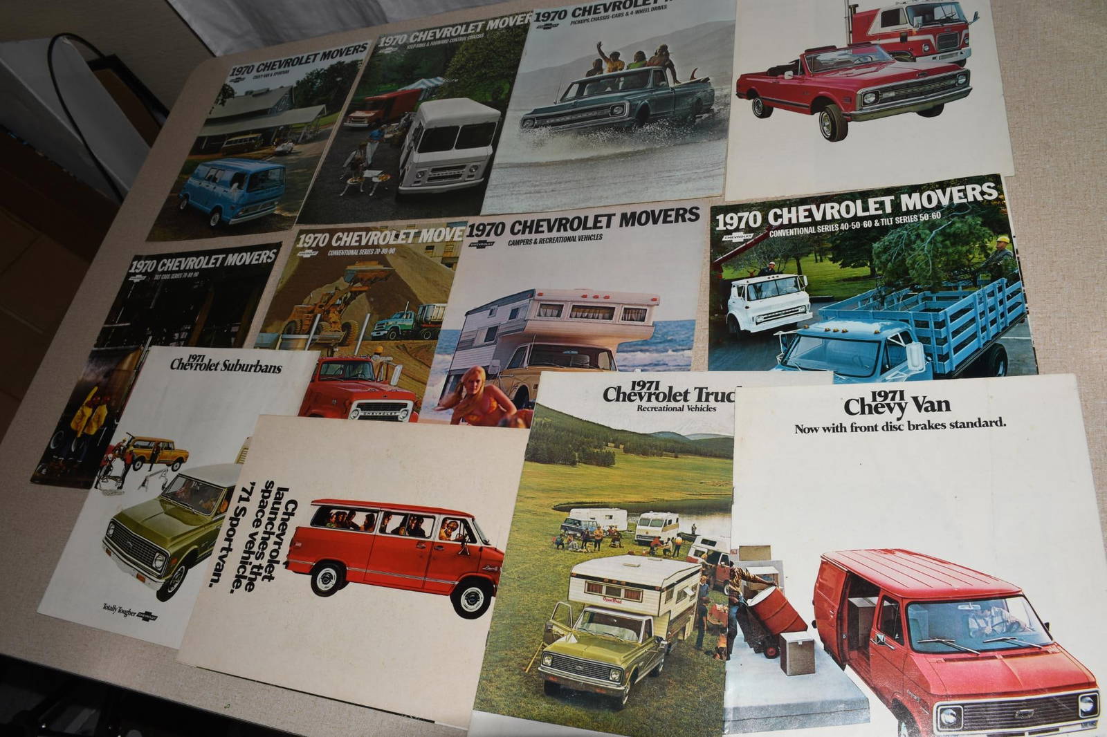 Lot Of 13 Chevrolet Truck Brochures - 8 (1970) 5 (1971) Auction