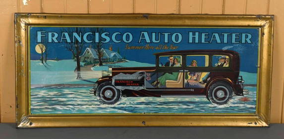 Francisco Auto Heater Metal Sign