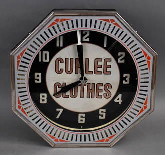 Travel Time Neon Spinner Clock Auction