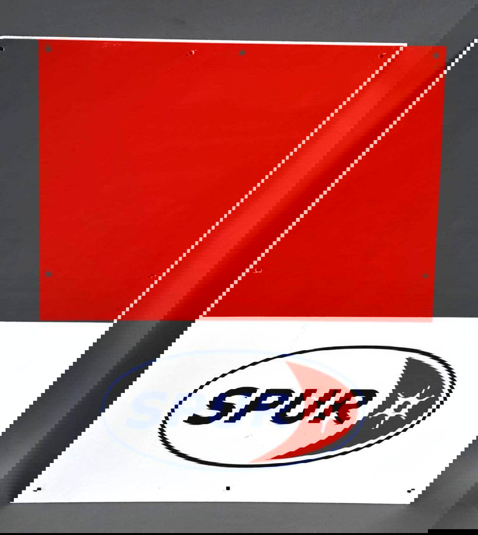 Spur (gasoline) Porcelain Pump Sign Auction