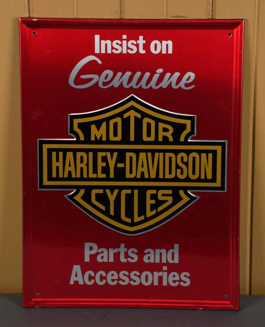 Insist On Genuine Harley-davidson Parts & Accessories Metal Sign (tac ...