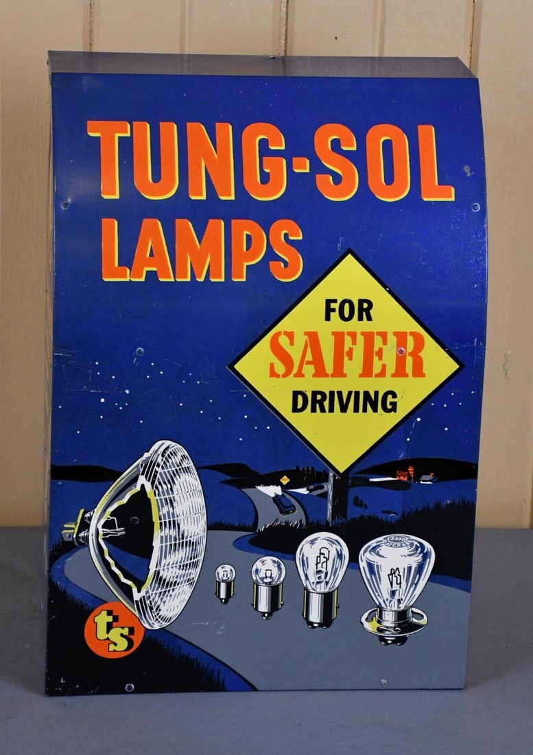 Tung-sol Lamps Metal Counter-top Point Of Sale Cabinet (tac) Auction