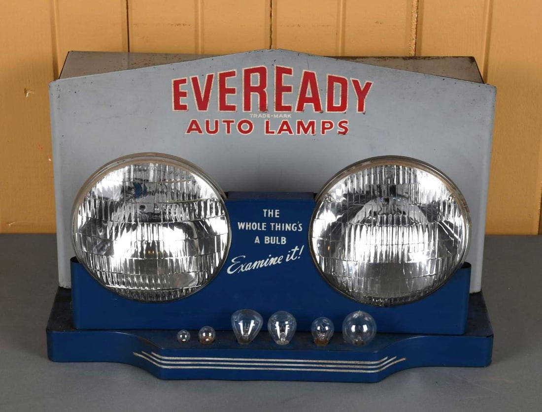 Eveready Auto Lamps Metal Counter-top Point Of Sale Display (tac) Auction