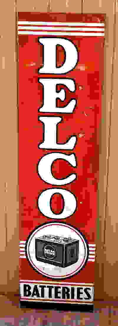 Delco Batteries Metal Sign (tac) Auction