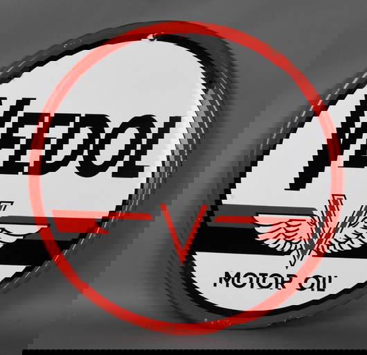 30" Veedol Motor Oil W/logo Porcelain Sign (tac)