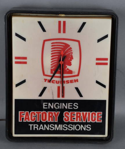 Tecumseh Engines Factory Service Transmissions W/logo Clock