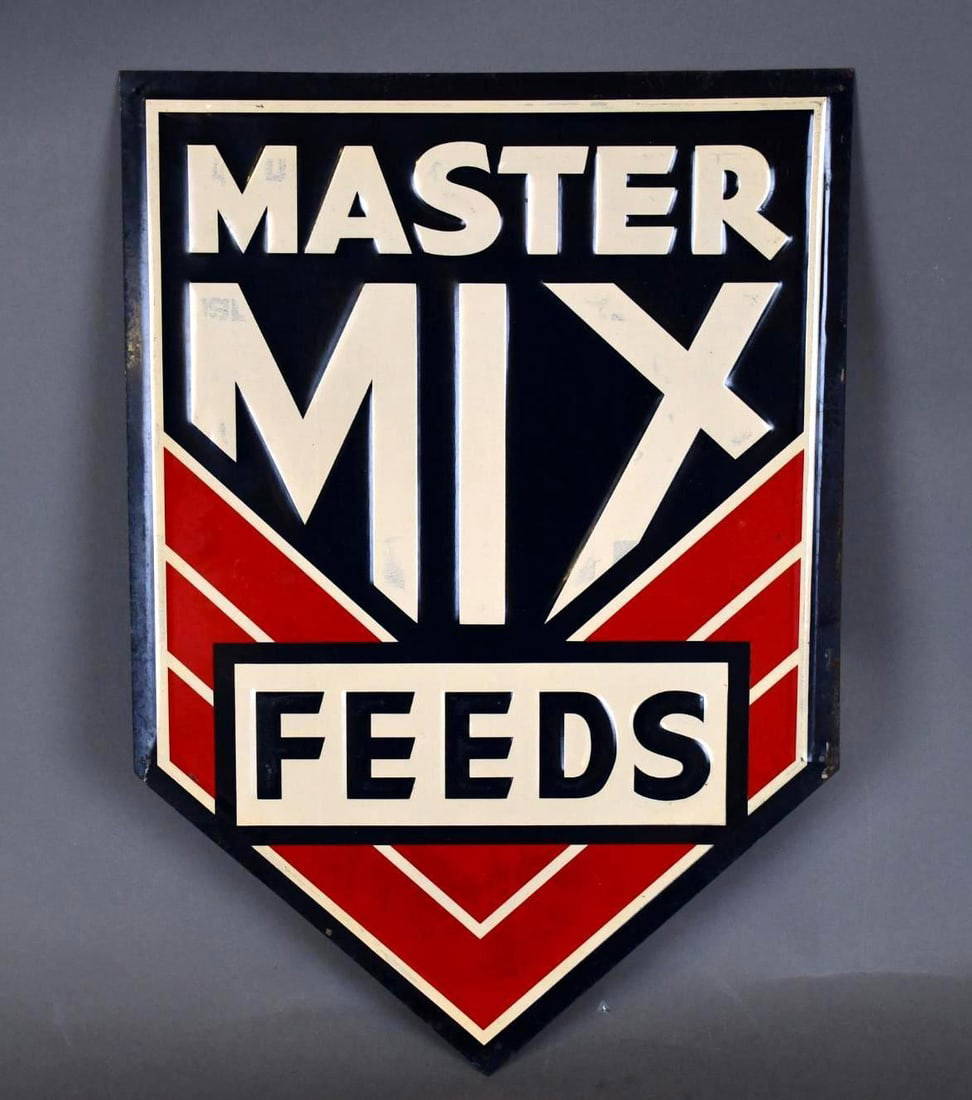 Master Mix Feeds Metal Sign Auction