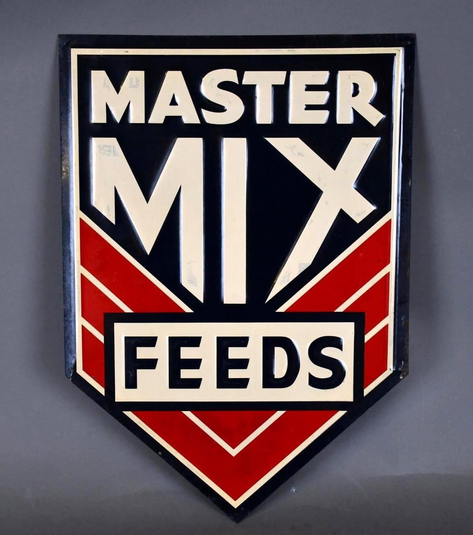 Master Mix Feeds Metal Sign Auction