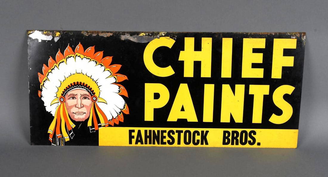 Chief Paints Metal Sign Auction