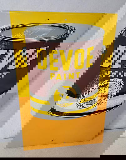 Devoe Paint W/indian Logo Metal Sign (tac)