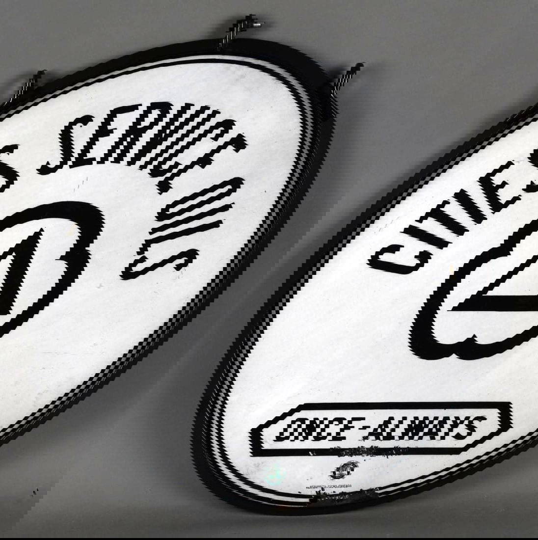 Cities Service Oils W/logo Porcelain Sign (tac) Auction