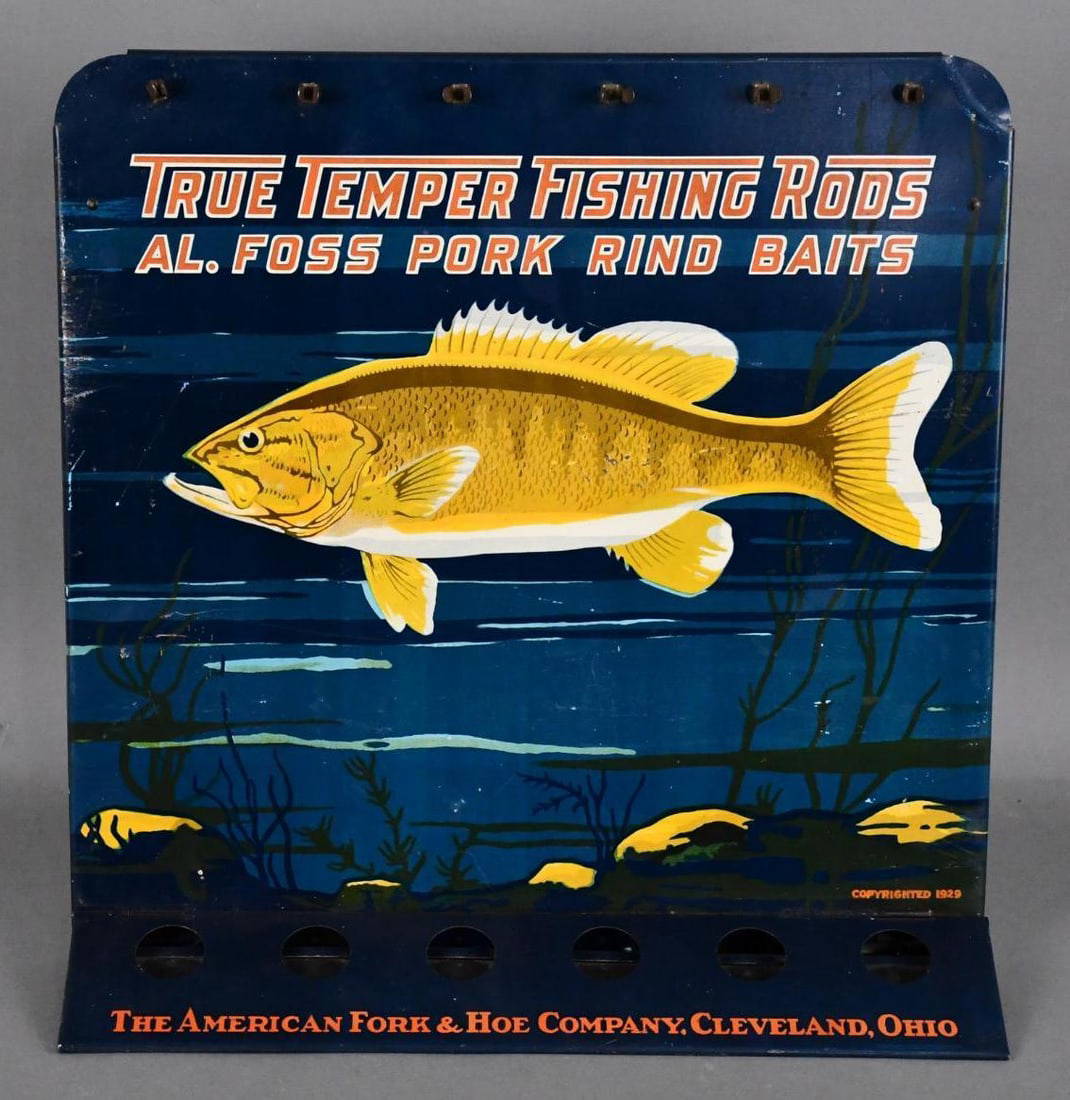 True Temper Fishing Rods Metal Point Of Sale Display (tac) Auction