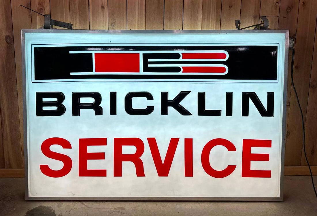 Bricklin (automobile) Service Plastic Lighted Sign (tac) Auction