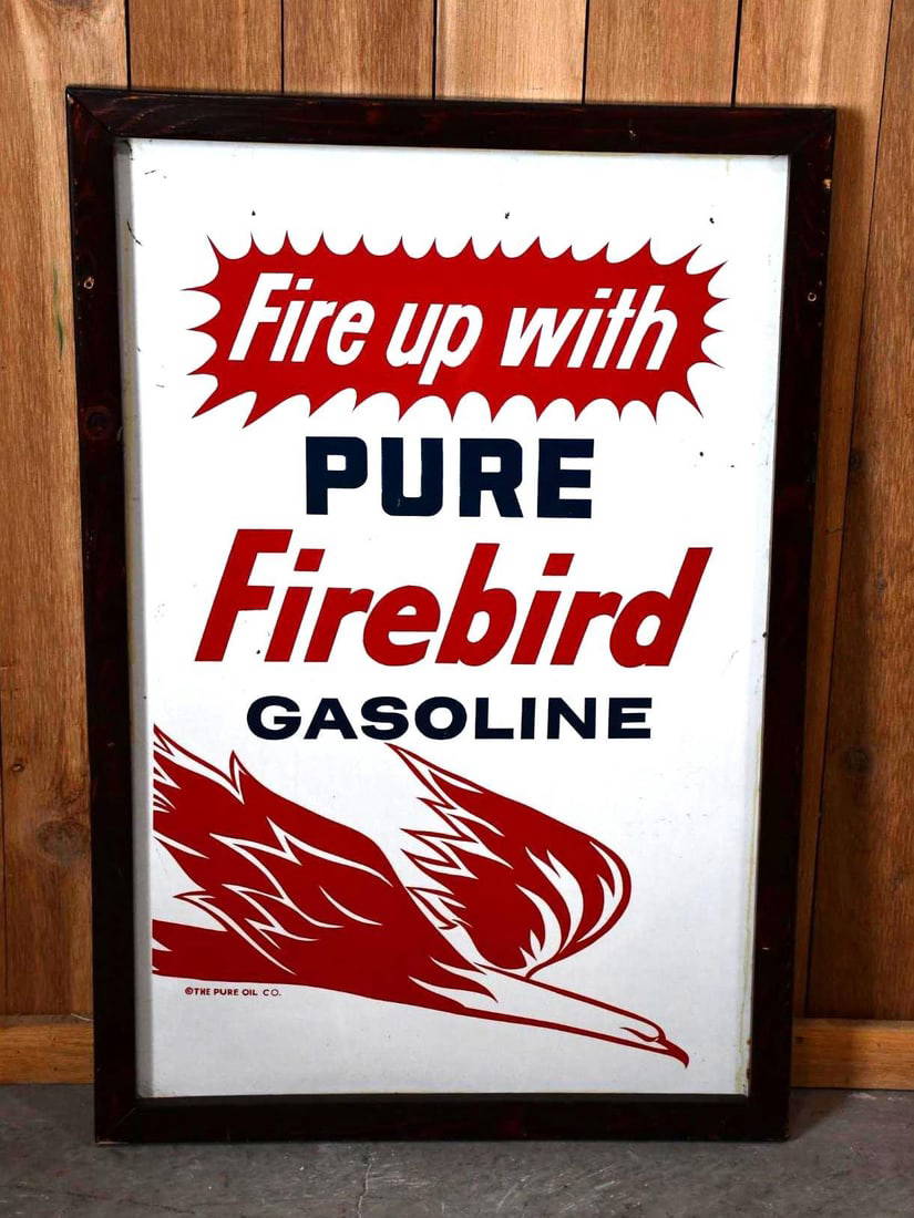 Pure Firebird Gasoline W/logo Metal Sign (tac) Auction