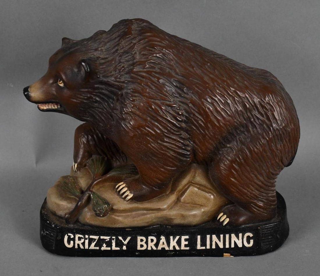Grizzly Brake Lining Counter-top Display Statue Auction