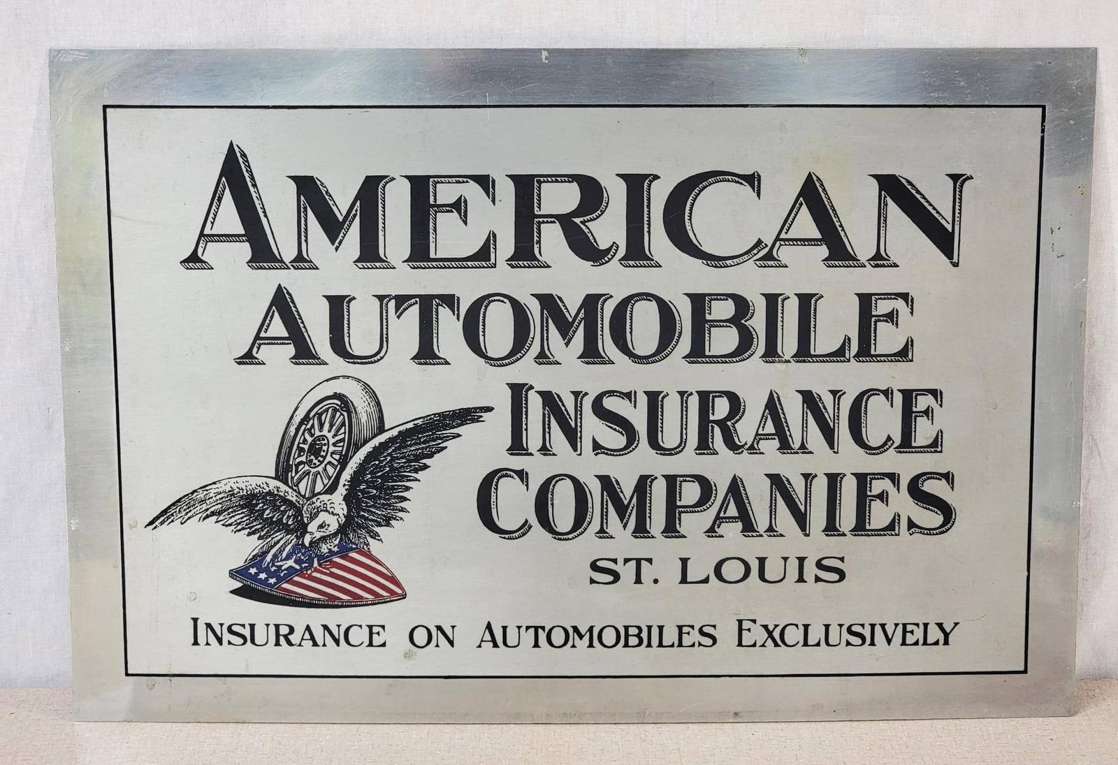 American Automobile Insurance Companies W/logo Metal Sign (tac) Auction